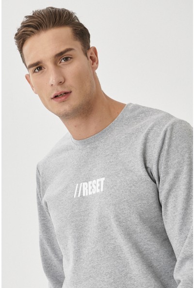 AC&Co / Altınyıldız Classics Standart Fit Rahat Bisiklet Yaka %100 Pamuk Spor Sweatshirt