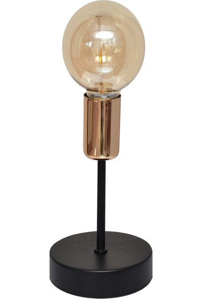 Supply Home Siyah Metal Ayaklı Lüx Modern Abajur