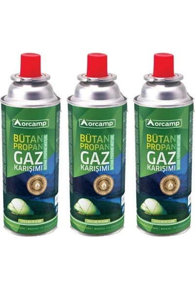 Orgaz Valfli Gaz Kartuşu 3'lü Set 227 gr
