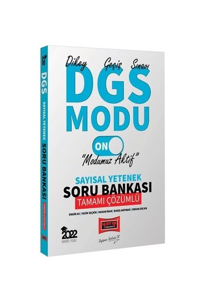 Yargı Yayınevi 2022 DGS Modu Sayısal Yetenek Tamamı Çözümlü Soru