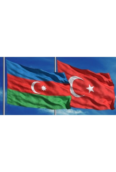 Çelik Online Türk Bayrağı Azerbaycan Gönder Bayrağı 70X105 cm