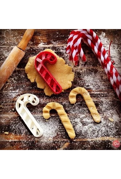 3dükkanım Yılbaşı Şeker Kamışı Kurabiye Kalıbı