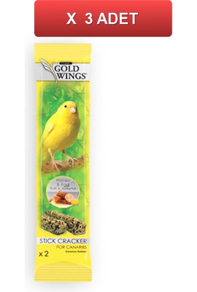 Gold Wings Classic Ballı Yumurtalı Kanarya Krakeri 2 x 3'lü Gold Wings Classic Ballı Yumurtalı Kanarya Krakeri 2 x 3'lü