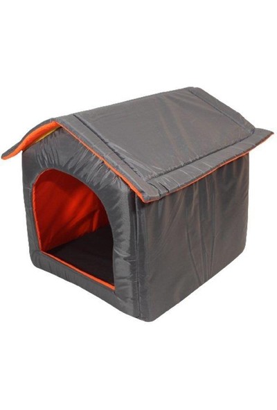 Lavista Dış Mekan Kedi ve Köpek Kulübesi Füme 50 x 55 x 52 cm