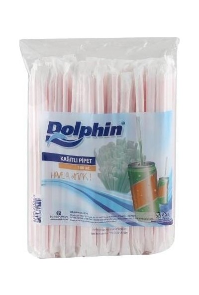 Dolphin Kağıtlı Pipet 100'LÜ