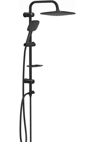 Sukar Siyah Tepe Duş Seti Aqua Jet Black Deluxe Jet Black Rain Sukar Siyah Tepe Duş Seti Aqua Jet Black Deluxe Jet Black Rain
