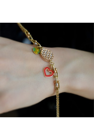 Onur Kuyumculuk 14 Ayar Altın Renkli Tasarım Bileklik