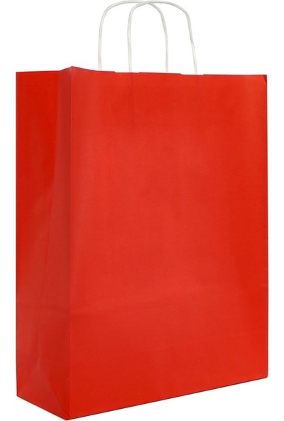 4 You Pack Burgu Saplı Kırmızı Kraft Poşet - Çanta 20 Adet 18 x 8 x 24 cm 4 You Pack Burgu Saplı Kırmızı Kraft Poşet - Çanta 20 Adet 18 x 8 x 24 cm