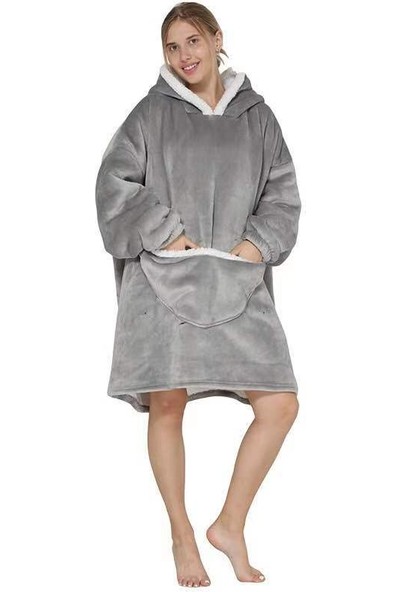 Alfa Kışlık Desenli Polar Panço (Yurtdışından) (Yurt Dışından)