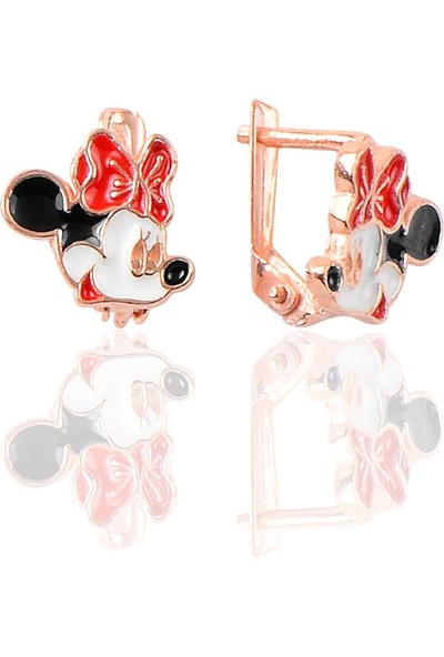 Söğütlü Silver Gümüş Rose Mineli Klipsli Çocuk Küpe Söğütlü Silver Gümüş Rose Mineli Klipsli Çocuk Küpe