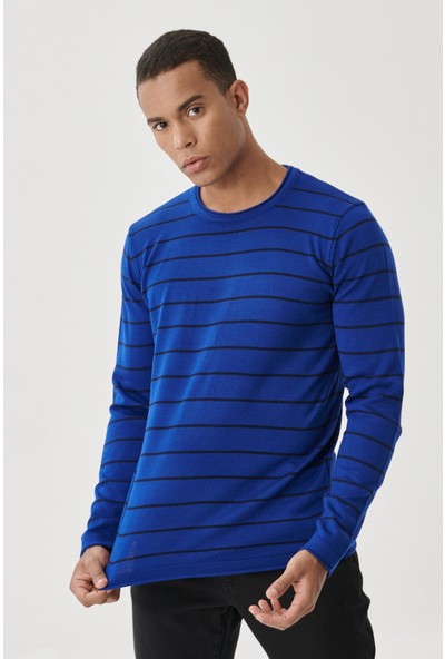 AC&Co / Altınyıldız Classics Standart Fit Bisiklet Yaka Desenli Triko Kazak