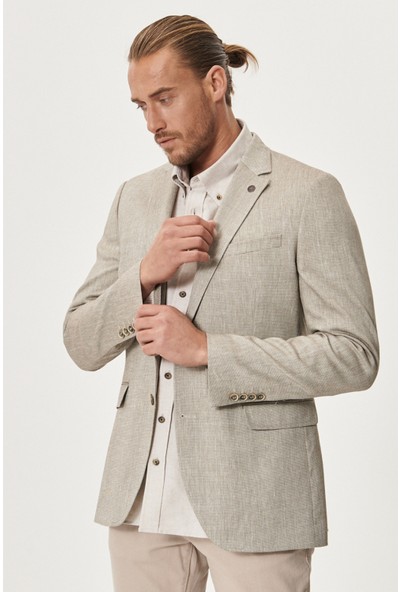 ALTINYILDIZ CLASSICS Regular Fit Bol Kesim Desenli Ceket