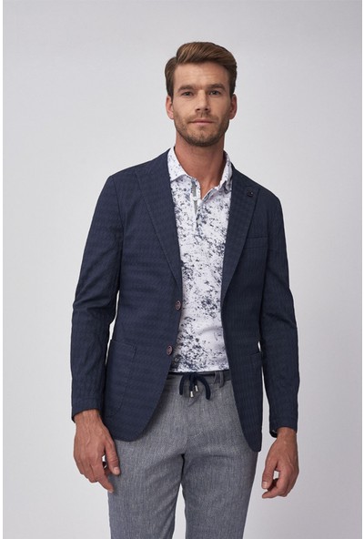 ALTINYILDIZ CLASSICS Slim Fit Desenli Ceket