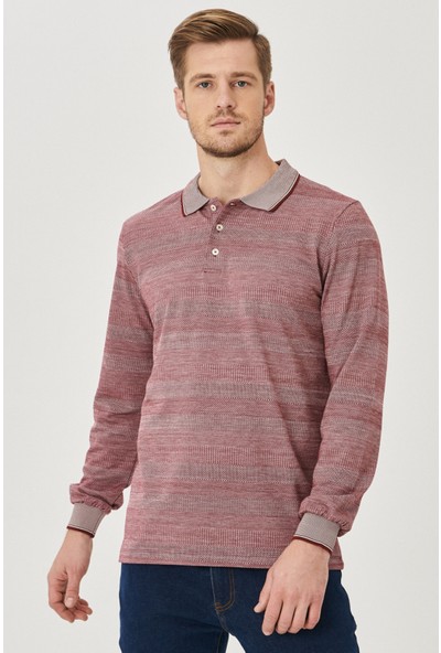 Ac&Co / Altınyıldız Classics Erkek Bordo Slim Fit Dar Kesim Günlük Rahat Spor Polo Yaka Sweatshirt Ac&Co / Altınyıldız Classics Erkek Bordo Slim Fit Dar Kesim Günlük Rahat Spor Polo Yaka Sweatshirt