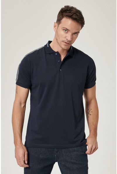 Altınyıldız Classics Polo Yaka Cepsiz Slim Fit Dar Kesim Düz Tişört