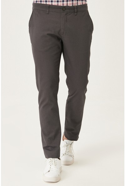 AC&Co / Altınyıldız Classics Kanvas Slim Fit Dar Kesim Yan Cep %100 Koton Chino Pantolon