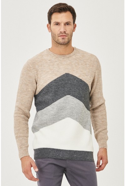 AC&Co / Altınyıldız Classics Standart Fit Bisiklet Yaka Triko Kazak