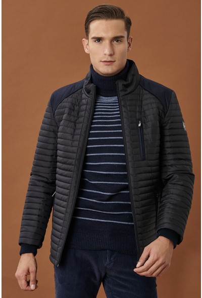 ALTINYILDIZ CLASSICS Standart Fit Dik Yaka Düz Casual Mont