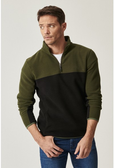 AC&Co / Altınyıldız Classics Slim Fit Günlük Rahat Çift Renkli Polar Spor Sweatshirt