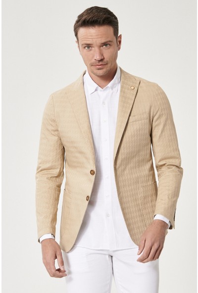 ALTINYILDIZ CLASSICS Slim Fit Desenli Ceket