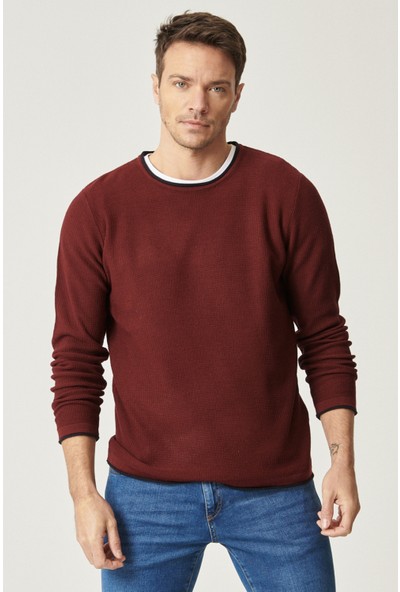 AC&Co / Altınyıldız Classics Standart Fit Bisiklet Yaka Desenli Triko Kazak