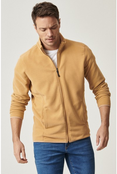 AC&Co / Altınyıldız Classics Standart Fit Günlük Rahat Tam Fermuarlı Bato Yaka Polar Spor Sweatshirt