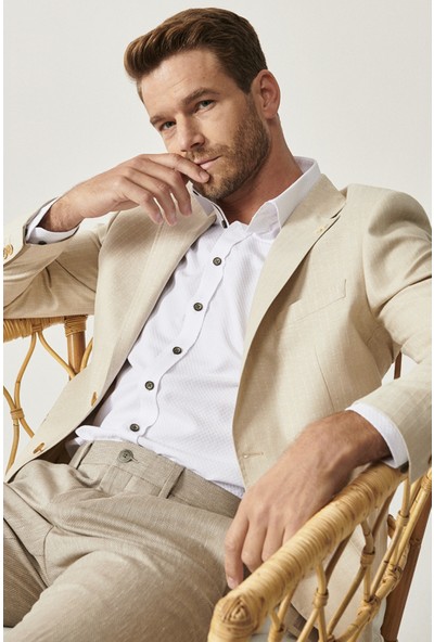 ALTINYILDIZ CLASSICS Slim Fit Çizgili Ceket