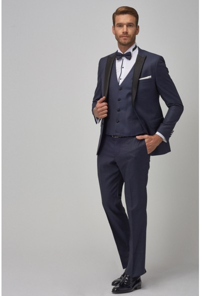 ALTINYILDIZ CLASSICS Slim Fit Yelekli Smokin Damatlık
