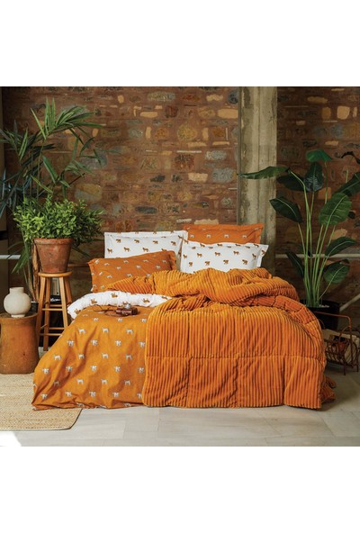 Yataş Bedding Atlanta Tek Kişilik Triola Set - Turuncu