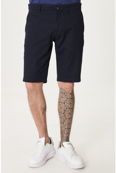 Altınyıldız Classics Slim Fit Yan Cep Casual Desenli Bermuda Şort