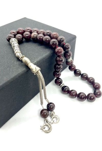 Hediye Kutusu Doğal Lal Taşı Tesbih