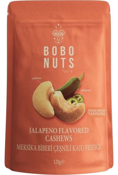 Bobo Nuts Meksika Biberi Çeşnili Kaju Fıstığı 120 gr x 4 Paket Bobo Nuts Meksika Biberi Çeşnili Kaju Fıstığı 120 gr x 4 Paket