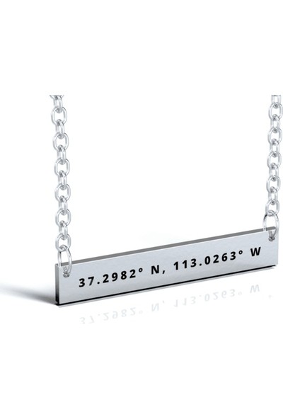 Bycuff Koordinat Bar Kolye