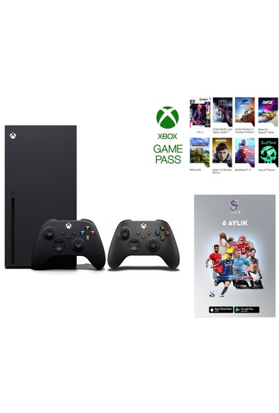 Microsoft Xbox Series x Oyun Konsolu 1tb Siyah + 1 Siyah Controller + 6 Aylık Ssport Plus Üyeliği + 1 Yıl Gamepass Ultimate Microsoft Xbox Series x Oyun Konsolu 1tb Siyah + 1 Siyah Controller + 6 Aylık Ssport Plus Üyeliği + 1 Yıl Gamepass Ultimate
