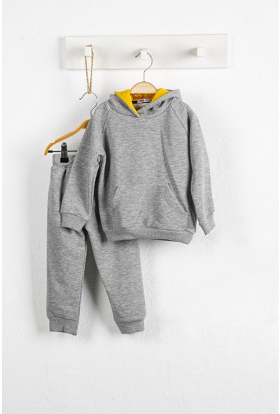 Tıfıl Unisex Kız-Erkek Bebek-Çocuk Eşofman Takımı Üç Iplik Kapüşonlu Tıfıl Unisex Kız-Erkek Bebek-Çocuk Eşofman Takımı Üç Iplik Kapüşonlu