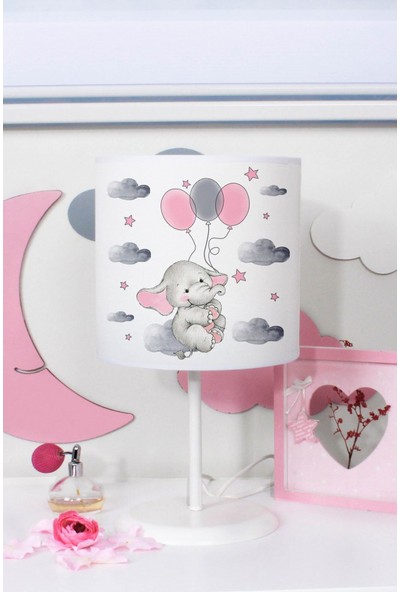 Çekirdek Home Uçan Fil Pembe Çocuk Odası Abajur Çekirdek Home Uçan Fil Pembe Çocuk Odası Abajur