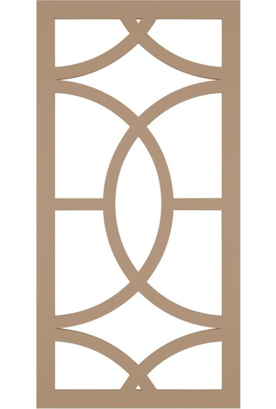 Ucuz Ahşap Hobi Hint Daire Desenli Ayna Çerçeve Pencere Ham Ahşap Mdf