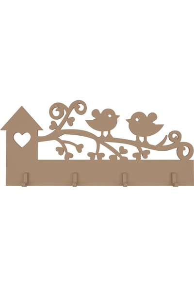 Ucuz Ahşap Hobi Mutfak Anahtarlık Kuş Ağaç Askı Ham Ahşap Mdf