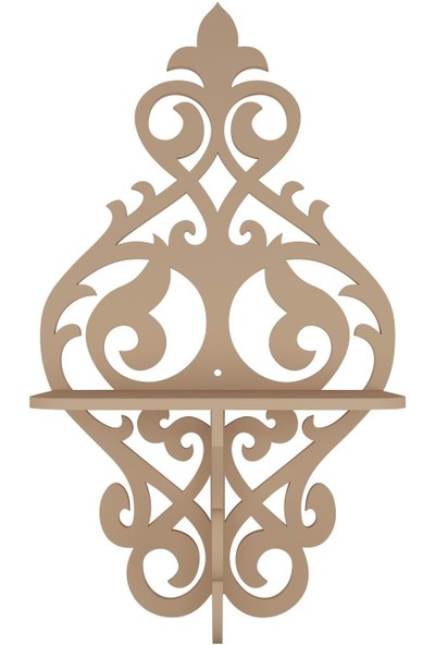 Ucuz Ahşap Hobi Damla Motifli Raf Ham Ahşap Mdf