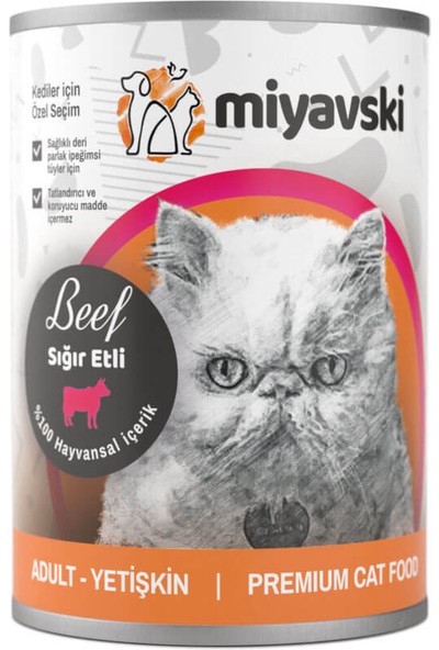 Miyavski Karışık Konserve Kedi Maması 415 gr 1 Koli – 24'lü