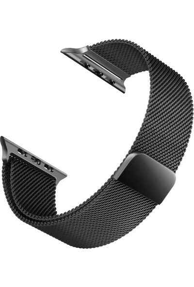 Microsonic Apple Watch Series 7 45MM Milanese Loop Kordon Siyah