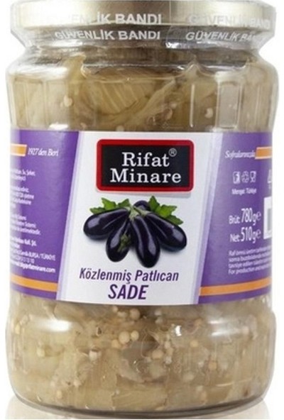RIFAT MİNARE Rifat M. Közlenmiş Patlıcan Sade 580 cc Cam 2li RIFAT MİNARE Rifat M. Közlenmiş Patlıcan Sade 580 cc Cam 2li