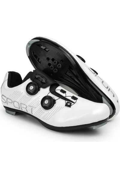 Sitong Beyaz Bisiklet Ayakkabıları 2 Dönen Toka (Yurt Dışından)