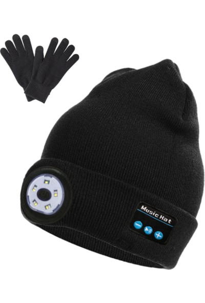 Strade Store Bluetooth LED Beanie Şapka Şarj Edilebilir El-Serbest Far Mic Hoparlör Şapkalar Siyah Eldivenli (Yurt Dışından) Strade Store Bluetooth LED Beanie Şapka Şarj Edilebilir El-Serbest Far Mic Hoparlör Şapkalar Siyah Eldivenli (Yurt Dışından)