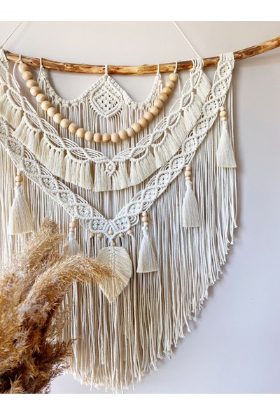 Dekoza Bohem Makrome Duvar Süsü Perles Dekoza Bohem Makrome Duvar Süsü Perles
