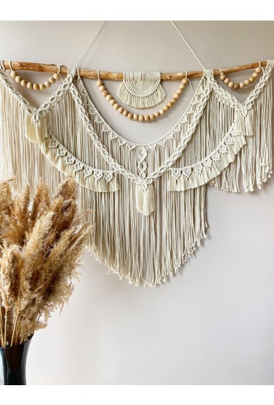 Dekoza Makrome Bohem Duvar Dekoru Lilas