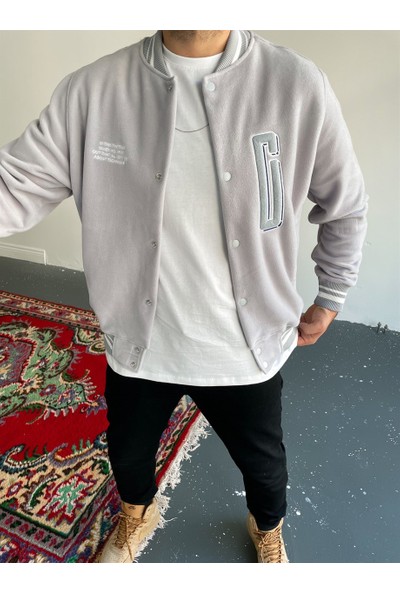 Giesto Gri G Nakışlı Polar Kolej Ceket G-4797