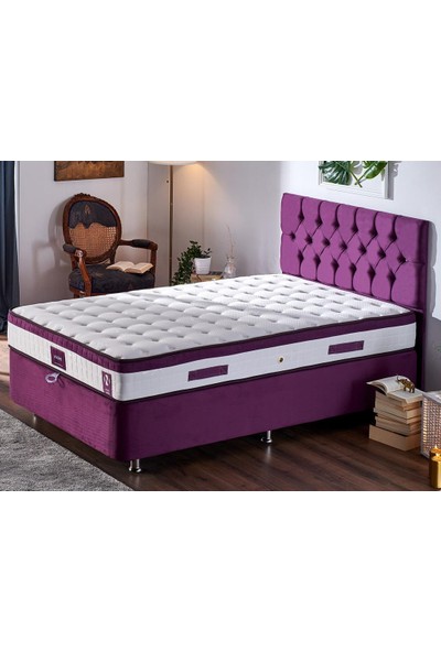 Niron Violet Yatak Seti 120x200 cm Tek Kişilik Yatak Baza Başlık Takımı - Orta Sert Kuş Tüyü Yatak Mor Baza ve Başlığı Niron Violet Yatak Seti 120x200 cm Tek Kişilik Yatak Baza Başlık Takımı - Orta Sert Kuş Tüyü Yatak Mor Baza ve Başlığı