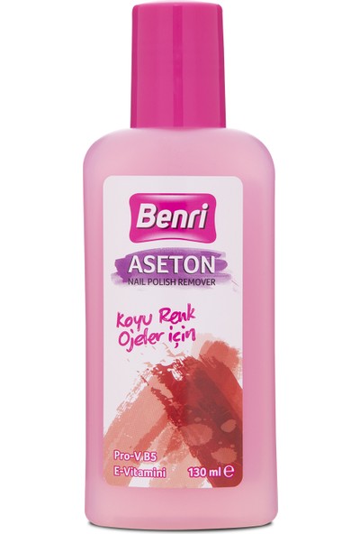 Benri Aseton Koyu Renk Ojeler Için 130 ml Benri Aseton Koyu Renk Ojeler Için 130 ml