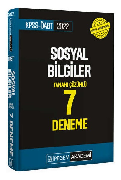Pegem Akademi Yayıncılık 2022 Kpss ÖABT Sosyal Bilgiler 7 Deneme